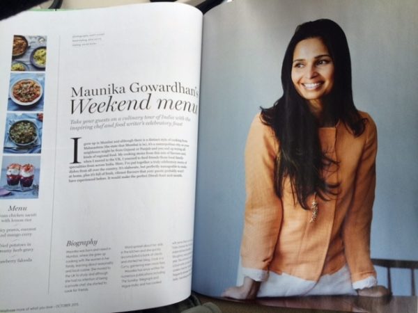 Traditional Indian recipes in Waitrose Magazine - Maunika Gowardhan